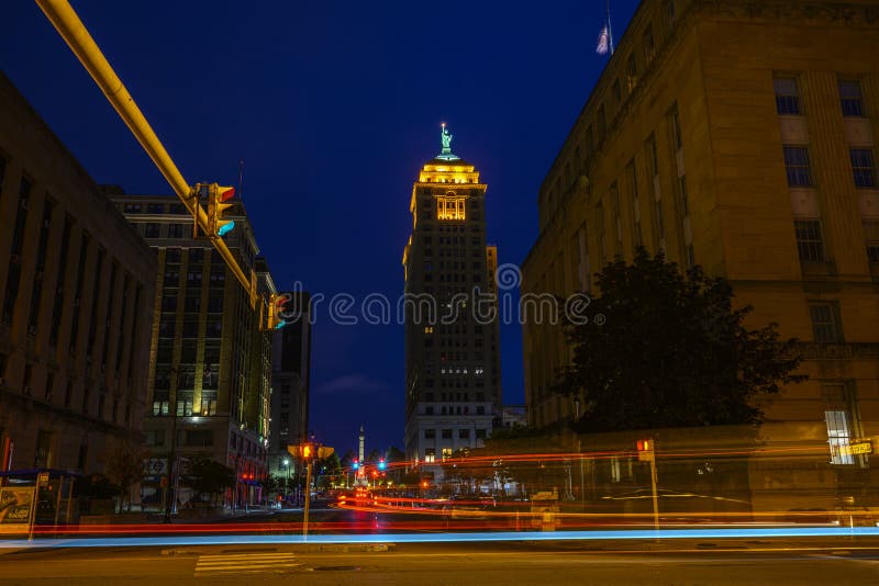 Buffalo City at Night editorial photography. Image of travel - 260065512