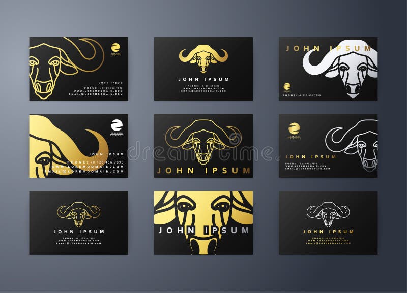 Buffalo Elegant Card for Design Vector Illustration Stock Vector ...