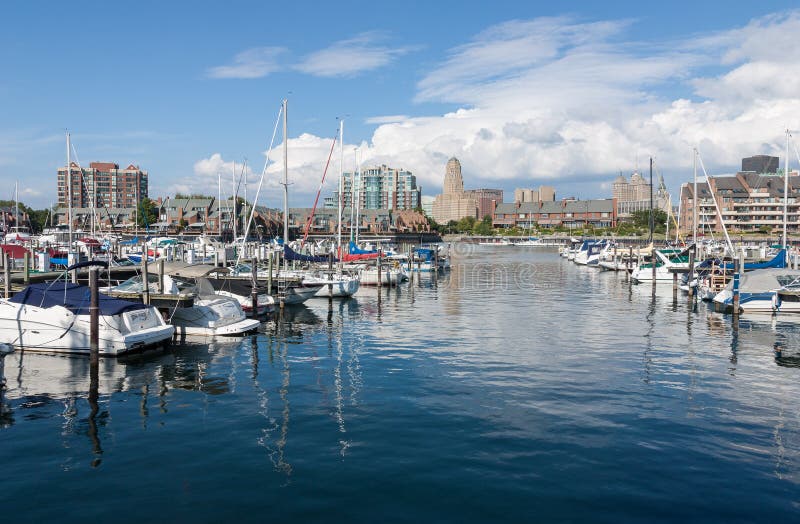 Buffalo Skyline editorial photo. Image of atlantic, architectural ...