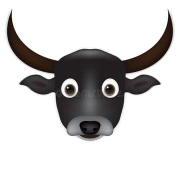 Buffalo Head Cartoon Vector Stock Vector - Illustration of horned ...