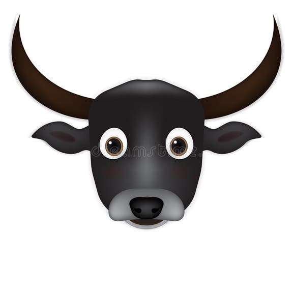 Buffalo Head Cartoon Vector Stock Vector - Illustration of horned ...