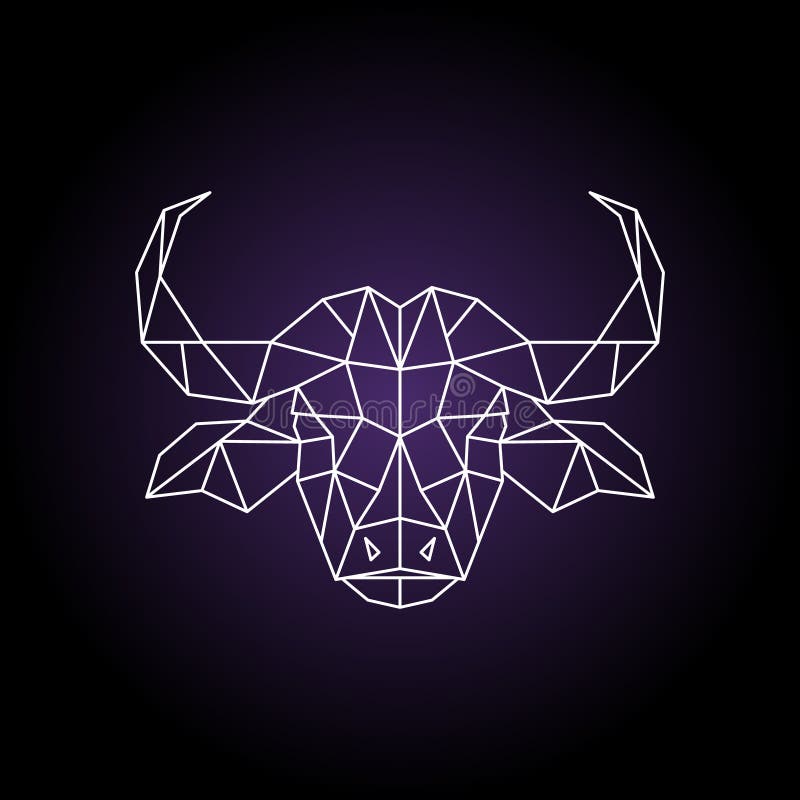 Buffalo Head Icon. Geometric Polygonal Style Stock Vector ...