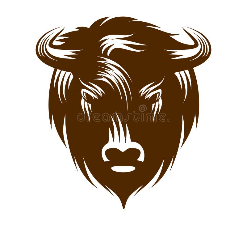 Buffalo Head stock vector. Illustration of wildlife, buffalo - 39818677