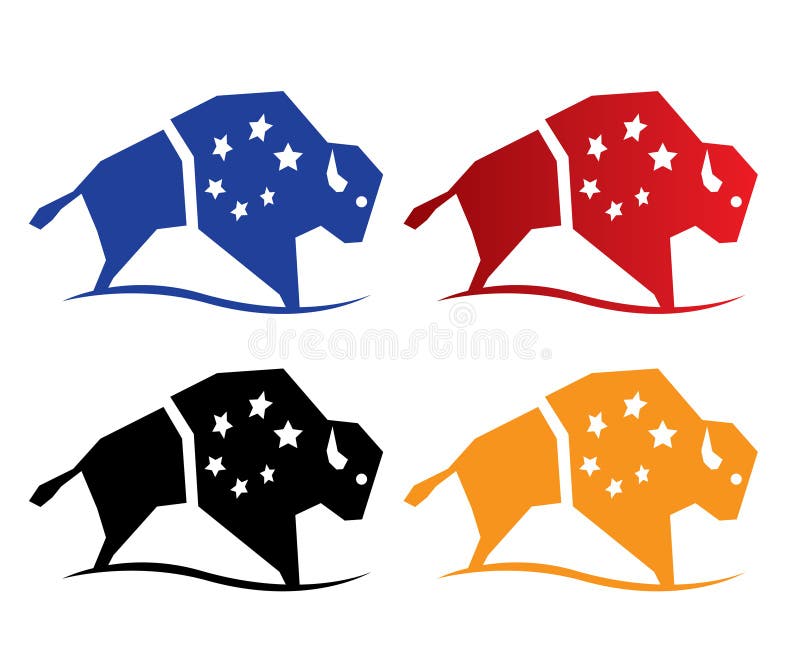 , Buffalo Icon and Fire Logo Stock Vector - Illustration of mascot ...