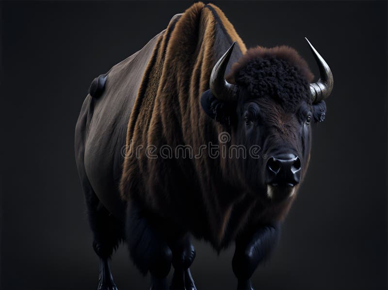 Buffalo Isolated. Ai Generated Stock Illustration - Illustration of ...