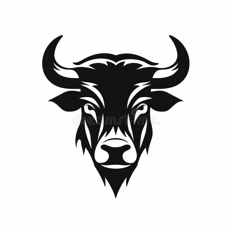 Minimalist Buffalo Logo Design in Flat 2d Animation Style Stock ...
