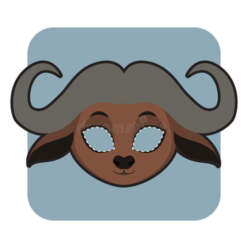 Buffalo mask stock vector. Illustration of horn, african - 87583633