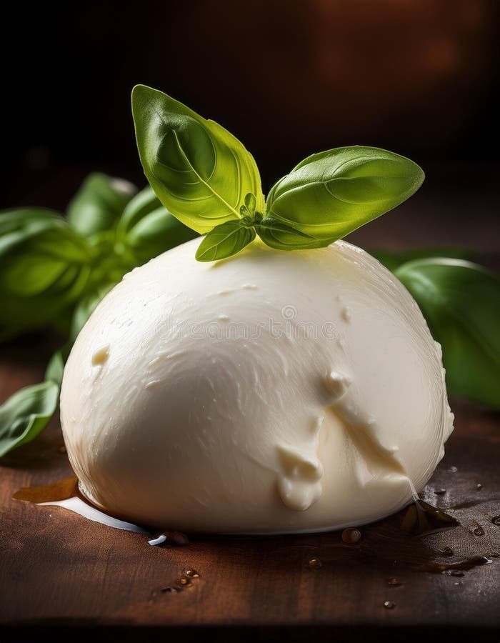 Buffalo mozzarella cheese stock illustration. Illustration of board ...