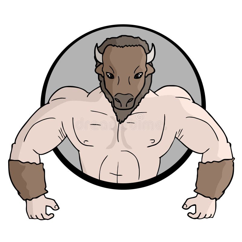 Buffalo muscle icon stock vector. Illustration of exercise - 42280052