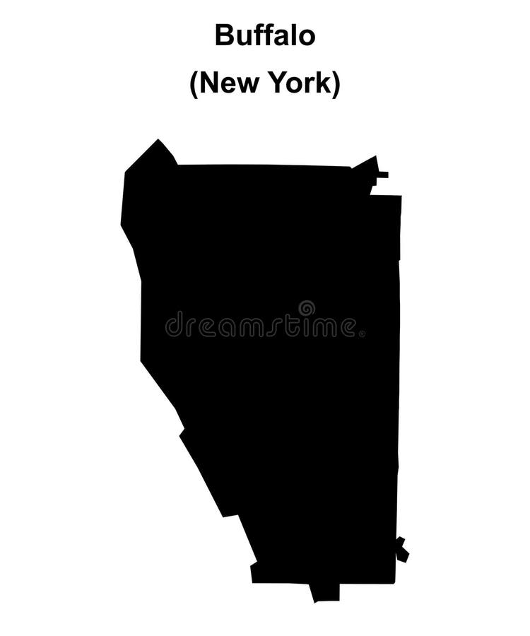 Buffalo outline map stock vector. Illustration of design - 357488722