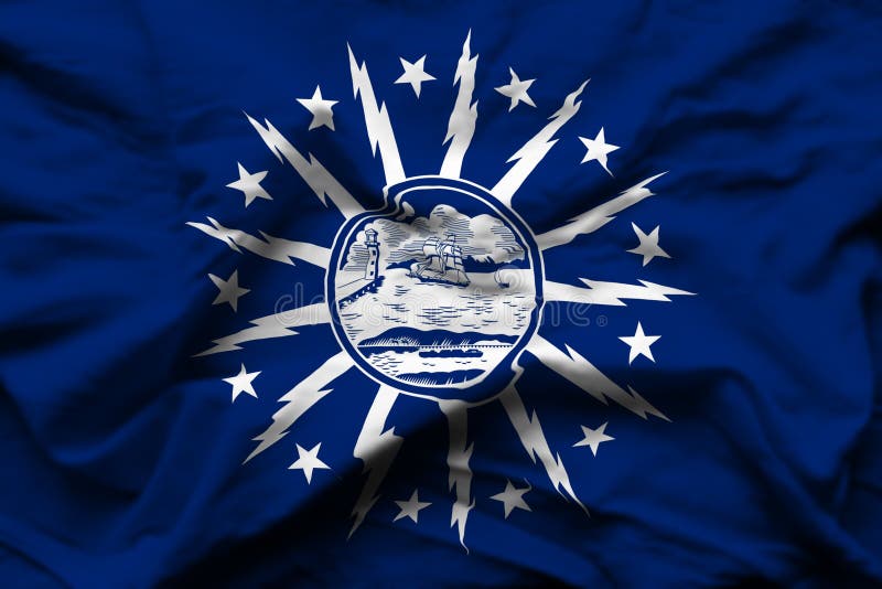 Buffalo New York Realistic Flag Illustration. Stock Illustration ...