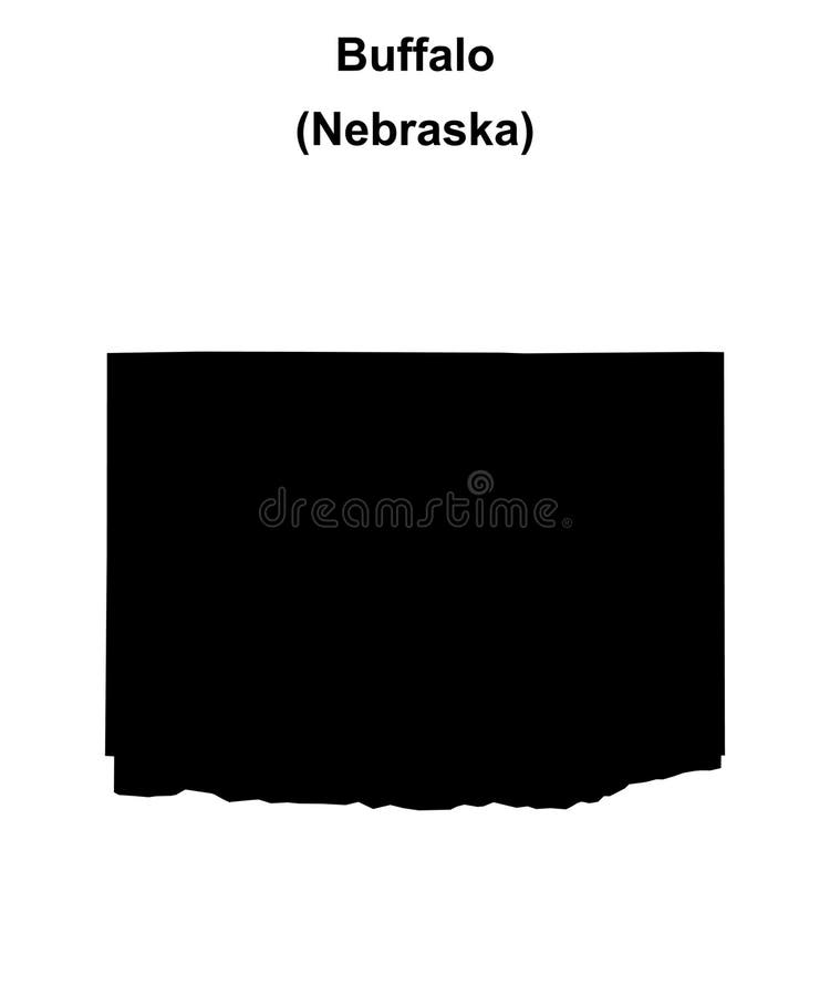 Buffalo outline map stock vector. Illustration of vector - 361725328
