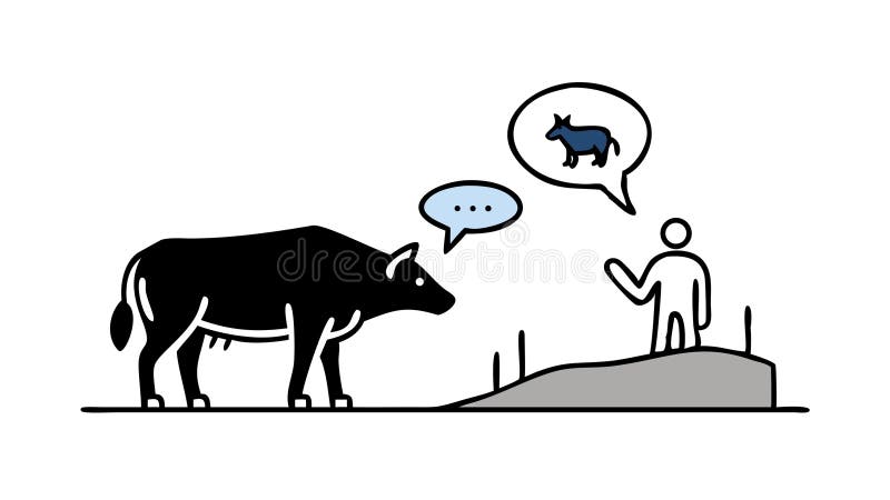 Buffalo Person Interaction Icon, Vector Design Generative AI Stock ...