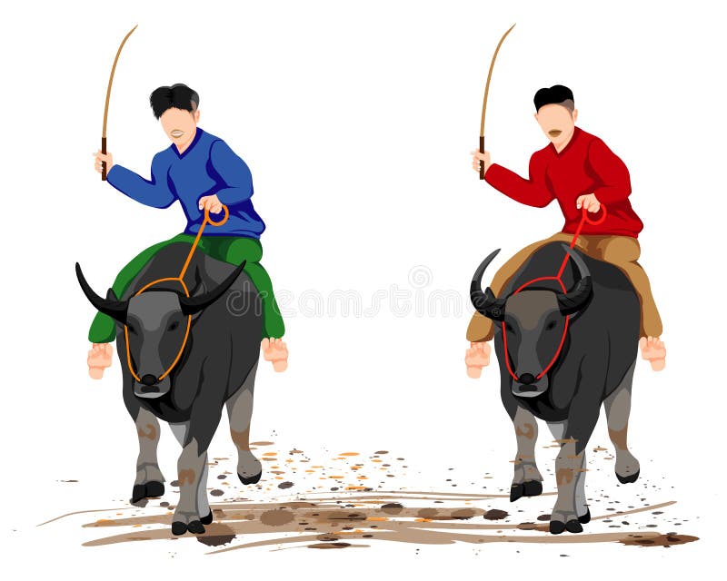 Buffalo Running stock vector. Illustration of brown, smiling - 10630513