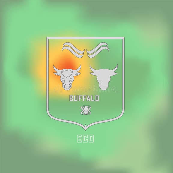 Buffalo Shape Set-illustration Stock Vector - Illustration of angry ...