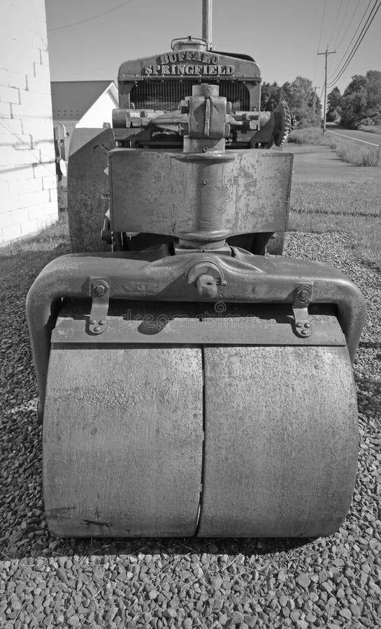 Buffalo Springfield Compactor and Grader Stock Photo - Image of ...