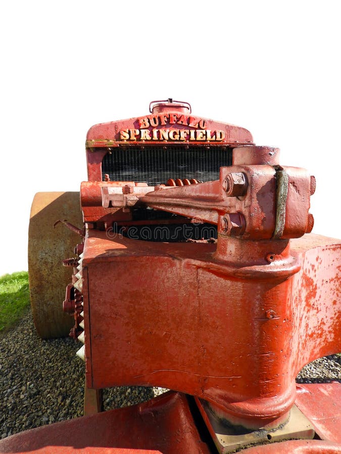 Buffalo Springfield Steam Roller Machine Front View Color Stock Photo ...