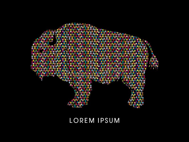 Buffalo Standing Graphic Vector Stock Vector - Illustration of icon ...