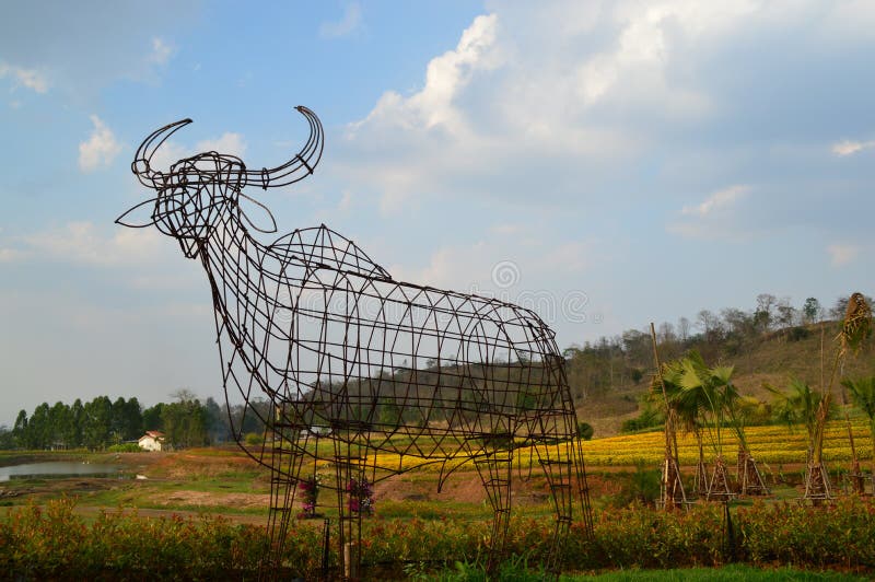 Buffalo steel stock image. Image of iron, garden, sale - 38260665