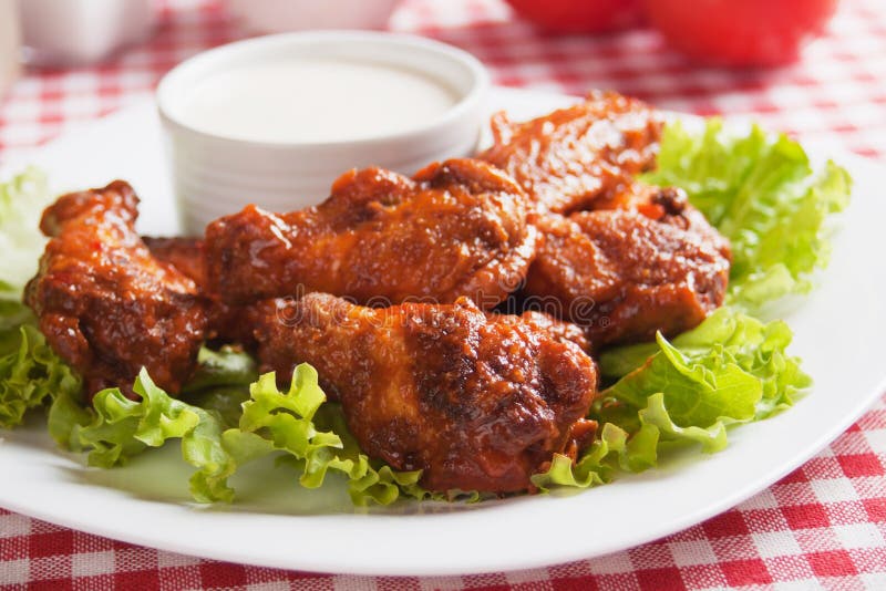Buffalo Style Chicken Wings Stock Image - Image of plate, prepared ...