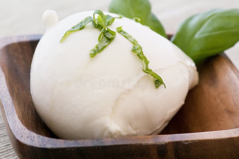 Buffelmozzarella - Mozzarella Di Bufala - Italiensk Ost Arkivfoto ...