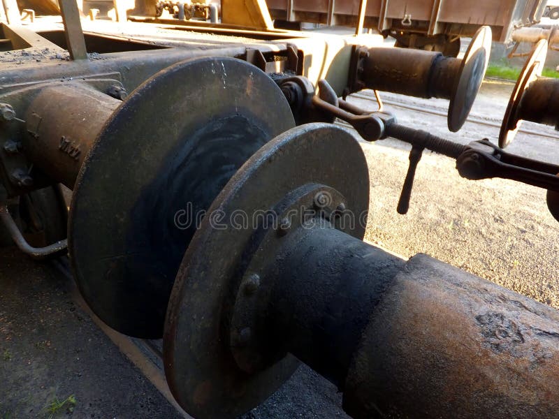 Buffer in a Railway Carriage Stock Image - Image of grease, buffer ...