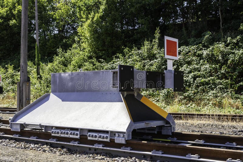 A Buffer Stop is Taken As the Track Closure Stock Image - Image of ...