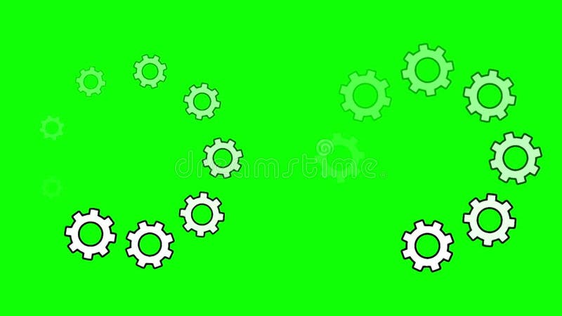 Buffering Gears Circle Motion Graphics with Green Screen Background ...