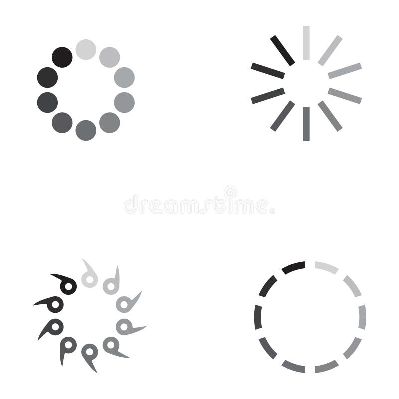 Buffering icon vector stock vector. Illustration of design - 285680779