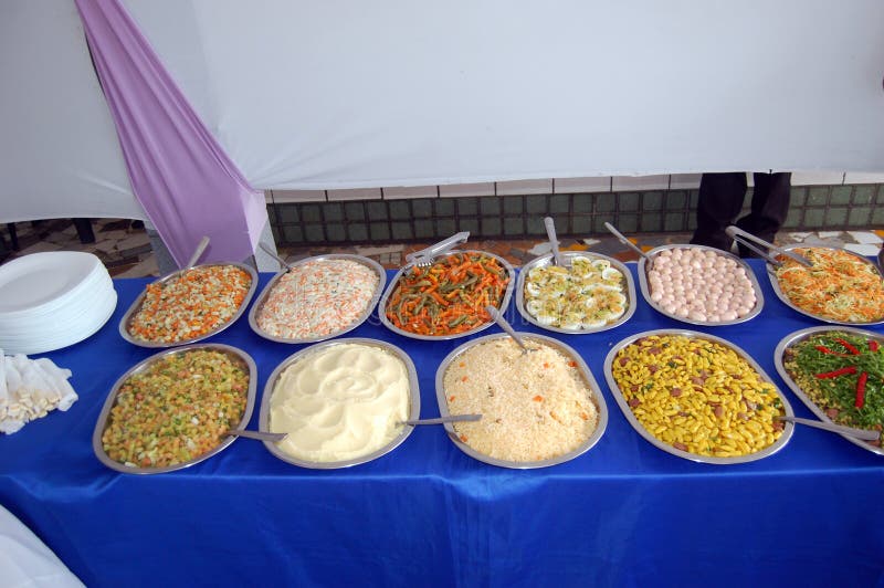 Buffet of assorted food stock image. Image of spoon, ingredients - 21776853