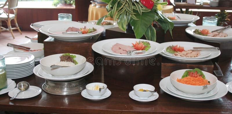 Buffet Breakfast Restaurant Stock Photo - Image of delicatessen, meat ...