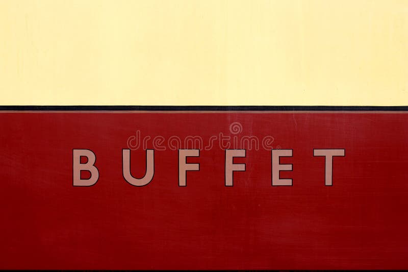 Buffet car sign stock image. Image of station, dining, restaurant - 256445
