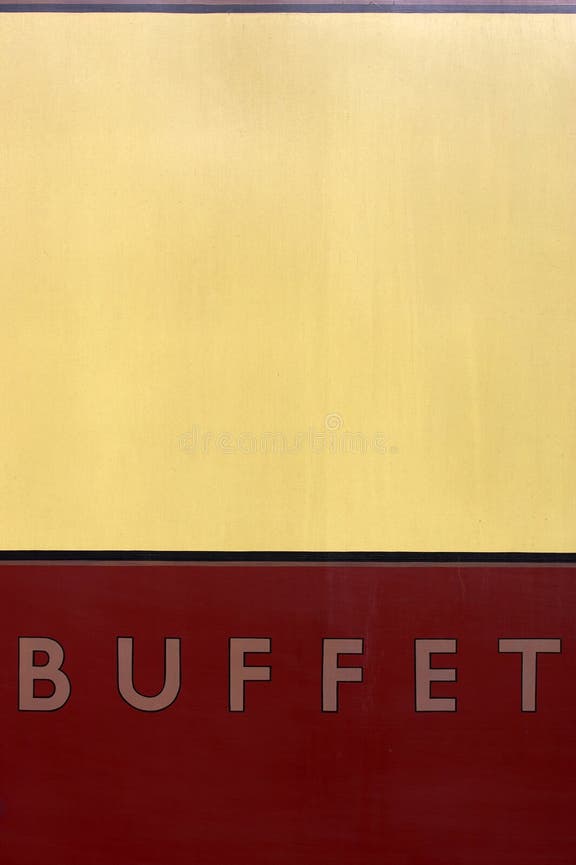 Buffet car sign stock photo. Image of refreshing, gaudy - 256446