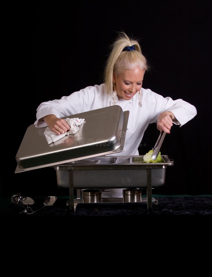 Buffet Chef stock image. Image of chef, steam, smiling - 2569385