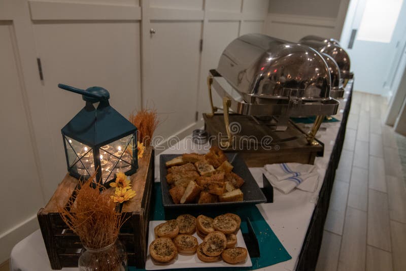 Buffet and Decorations at an Event Stock Photo - Image of cooking ...