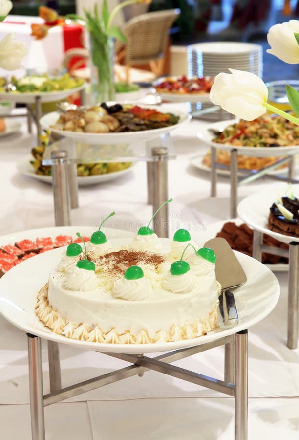 Buffet dinner stock photo. Image of event, cakes, catering - 18140042