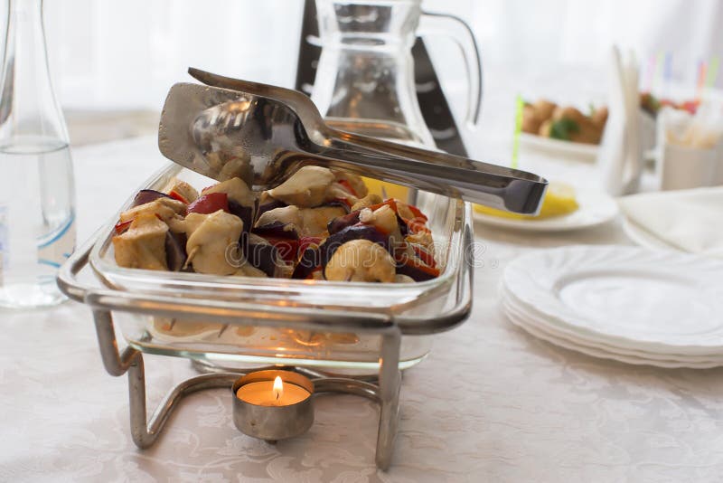 Buffet dishes. stock photo. Image of cooking, plates - 175402390