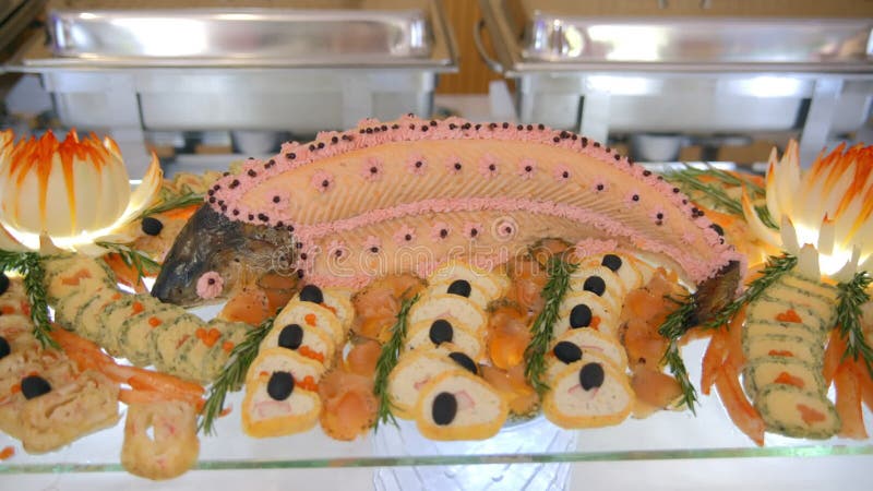 Buffet and Snacks at a Business Event. Catering Serves a Banquet ...