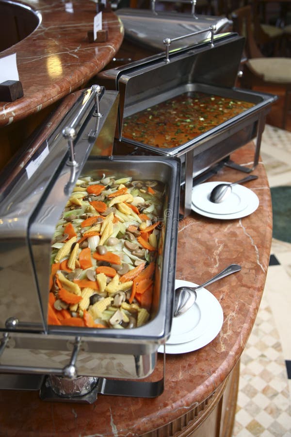 Buffet Food in Chafing Dish Stock Image - Image of eating, life: 193777937