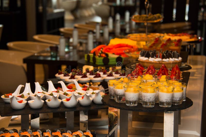 Colourful dessert buffet stock photo. Image of color - 44763864