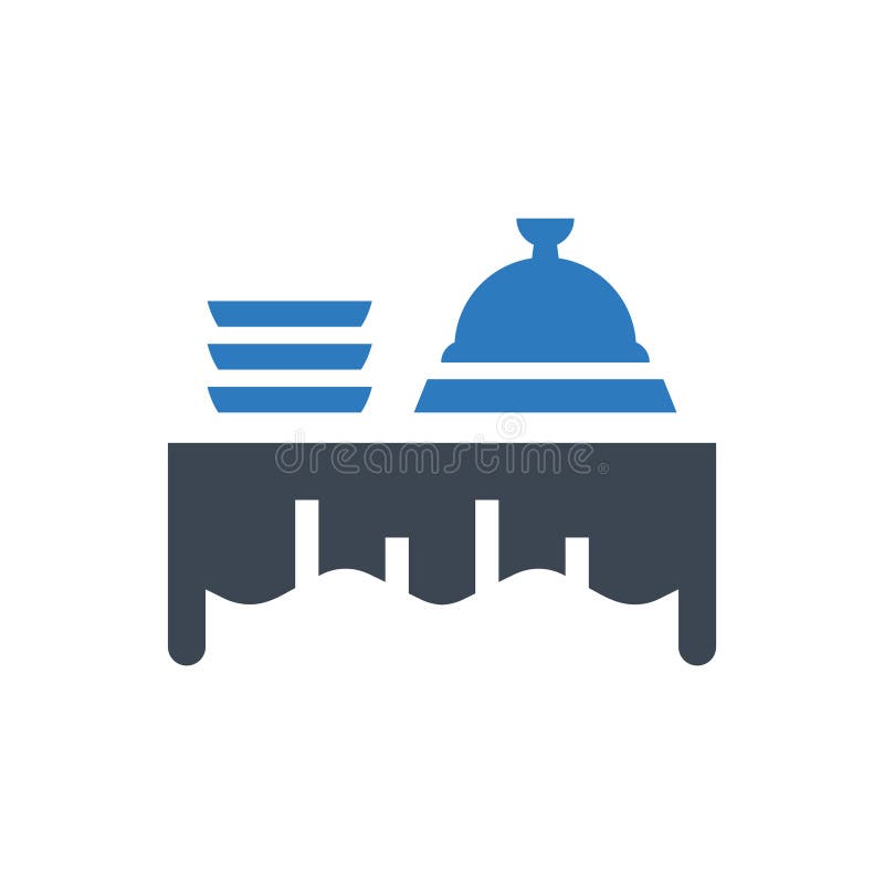Buffet Food Icon. Simple Vector Graphics Stock Vector - Illustration of ...