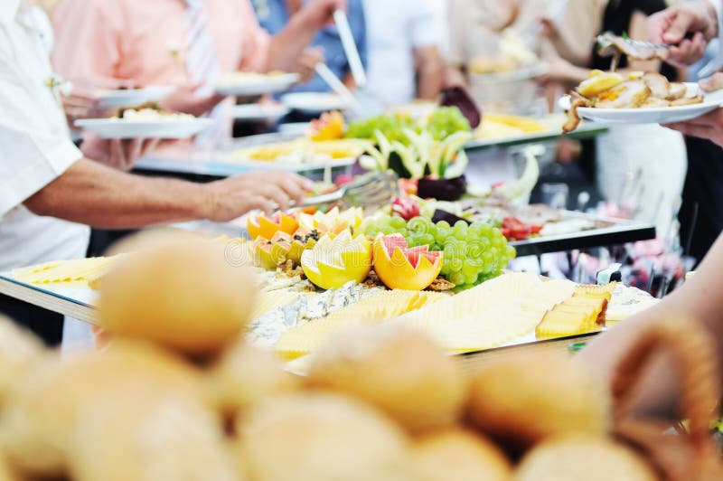 Buffet food people stock image. Image of good, hands - 10246759