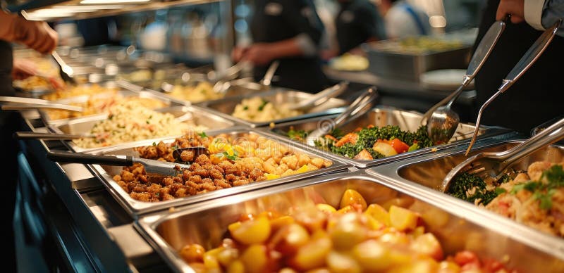 Buffet Food Service at a Business Stock Photo - Image of gourmet ...