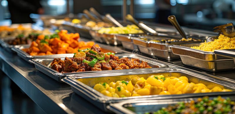 Buffet Food Service at a Business Stock Photo - Image of restaurant ...