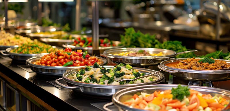 Buffet Food Service at a Business Stock Image - Image of culinary ...