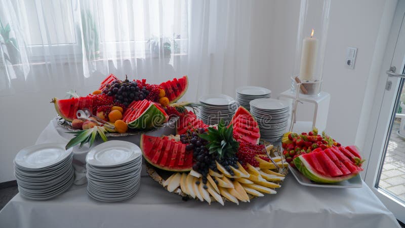 Buffet fruit dessert stock image. Image of catering, gourmet - 23776547