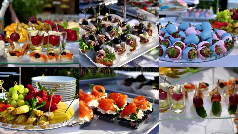 Buffet for the Holiday. Beautifully Decorated Banquet Table with ...