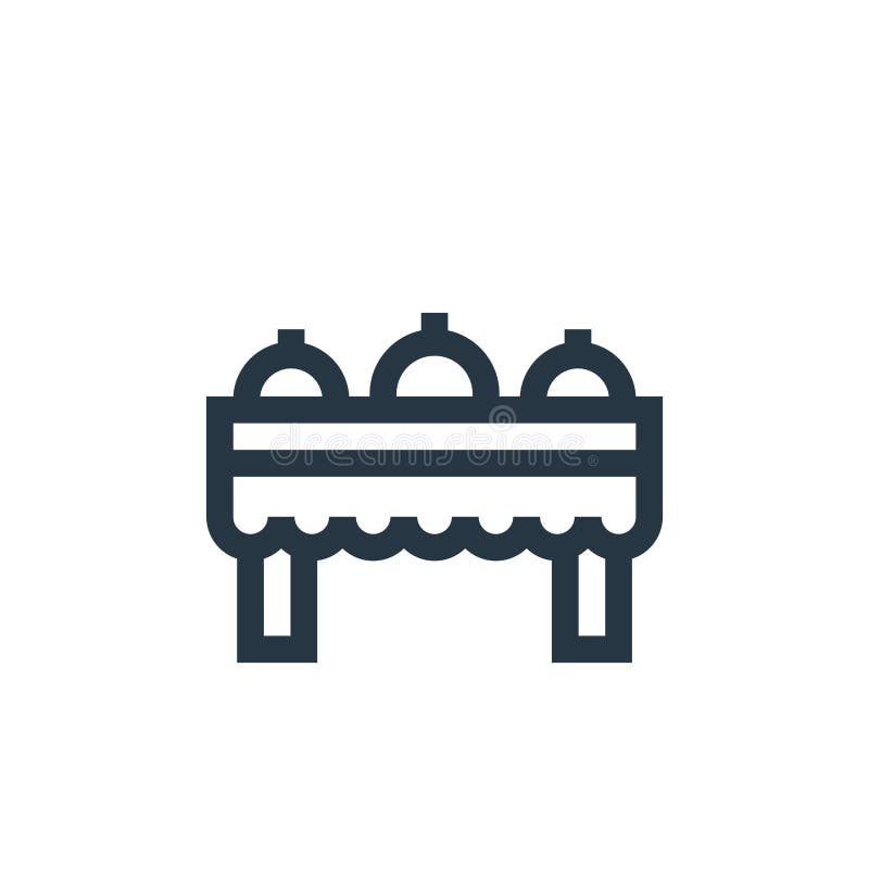 Setout Buffet Service Vector Icon Symbol Isolated on White Background ...