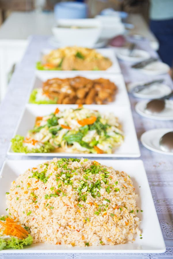 Buffet Line for Lunch in Restaurant Stock Image - Image of meal, noodle ...