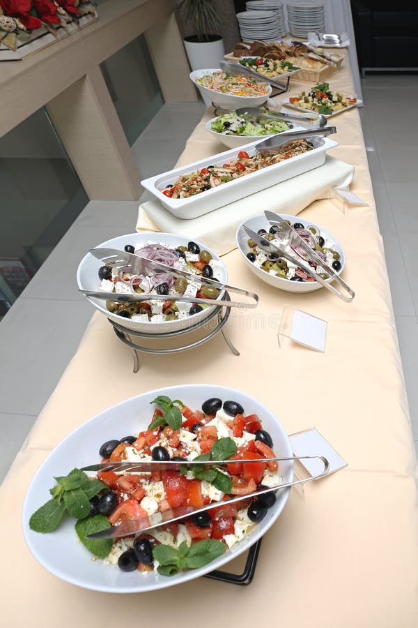 Buffet stock photo. Image of served, fresh, lunch, long - 111937148
